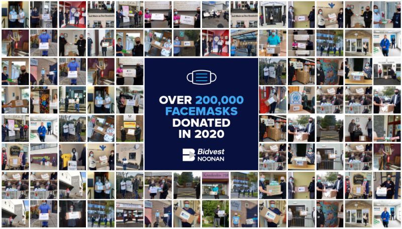 Donating 200,000 Face Masks - Bidvest Noonan